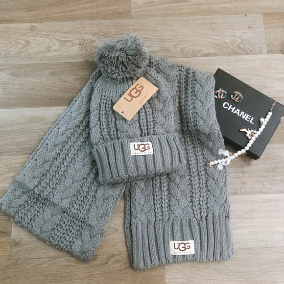 UGG | Accessories | Ugg Scarf And Hat New Grey | Poshmark